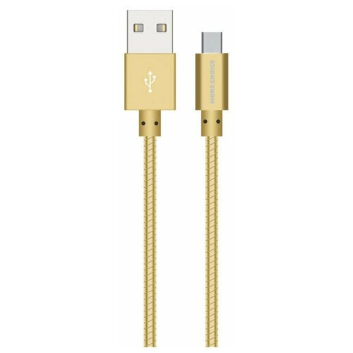 Дата-кабель More choice K31i USB 2.1A для Apple 8-pin быстрый ампер 1м золотой