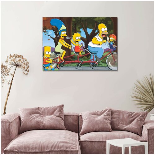 Интерьерная картина на холсте/ картина на стену/ в гостиную/ спальню - Симпсоны арт(2) 40х60