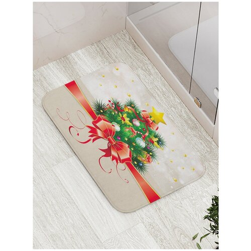 Коврик JoyArty противоскользящий "Новогодняя открытка" для ванной, сауны, бассейна, 77х52 см