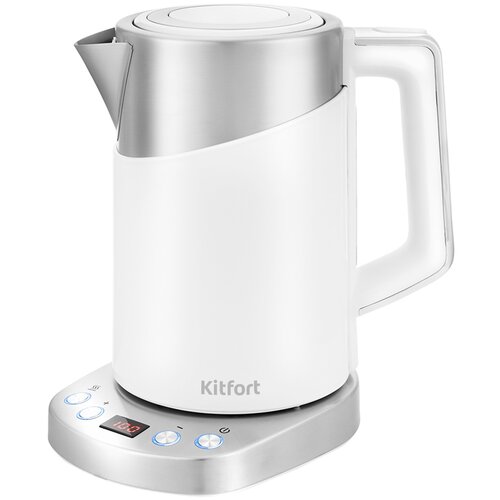 Чайник электрический Kitfort КТ-660-1, 1.7 л, 2200 Вт, белый