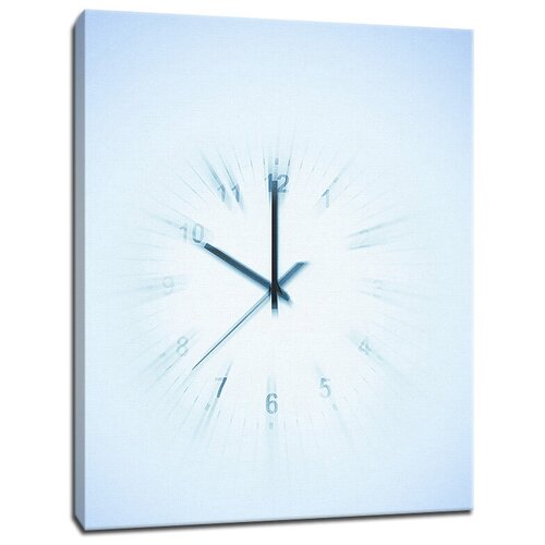 Картина Уютная стена "Белые часы с эффектом движения" 50х60 см
