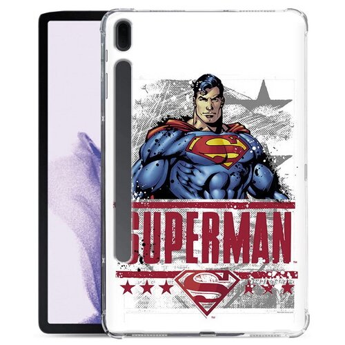 Чехол задняя-панель-накладка-бампер MyPads рисунок супермен для Samsung Galaxy Tab S7 FE 12.4 SM-T735N (2021) противоударный