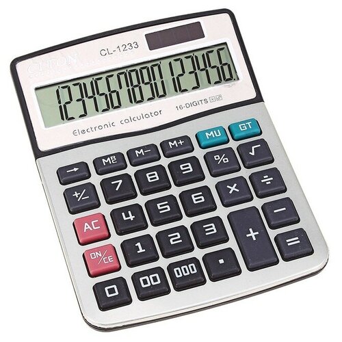 Калькулятор настольный, Clton CL-1233, 16-разрядный, двойное питание