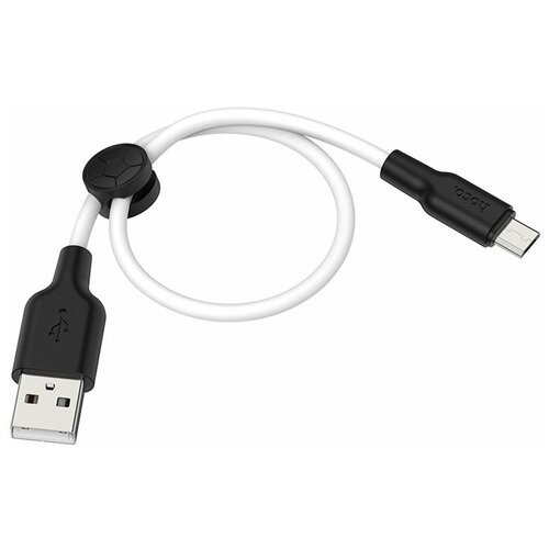 Кабель USB 2.0 A (m) - micro USB 2.0 B (m) 0.25м Hoco X21 Plus - Черный/Белый