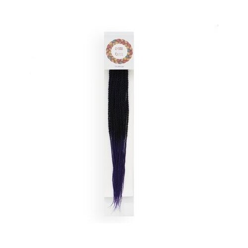 Сенегал твист, 55-60 см, 100 гр (CE), цвет тёмно-фиолетовый/светло-фиолетовый(#Т/Purple), Queen fair