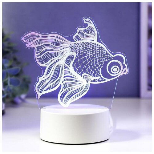 Светильник "Рыбка" LED RGB от сети 9,5х15х16,5 см