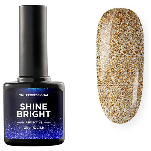 TNL Professional гель-лак для ногтей Shine Bright, 10 мл, 07 золотой блеск 