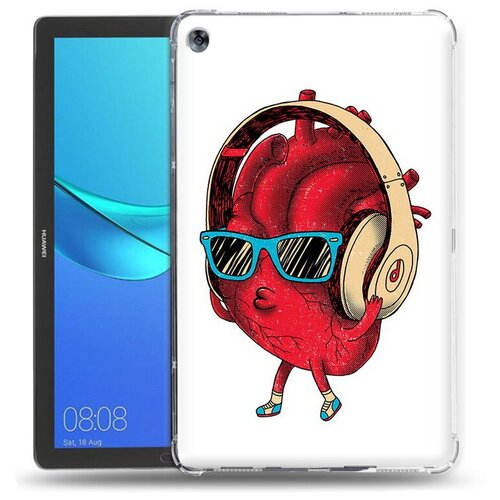 Чехол задняя-панель-накладка-бампер MyPads слушай сердце для Huawei MediaPad M5 10.8/Huawei MediaPad M5 10.8 Pro противоударный