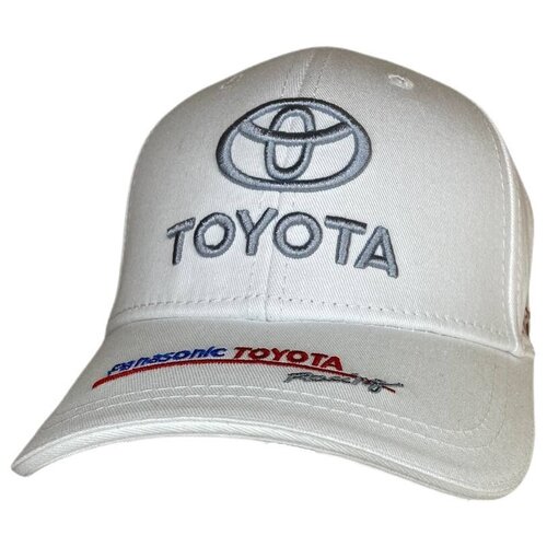 Бейсболка TOYOTA Мужская бейсболка Toyota/кепка Toyota/мужская кепка ТОЙОТА, размер 55-58, белый