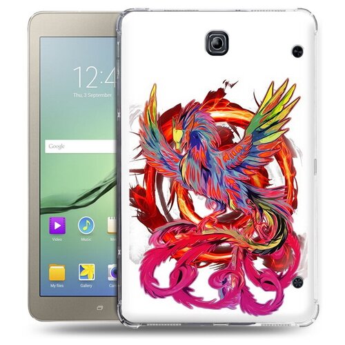 Чехол задняя-панель-накладка-бампер MyPads красочный феникс для Samsung Galaxy Tab S2 8.0 SM-T710/T715 противоударный
