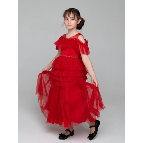 Платье, размер 7, красный