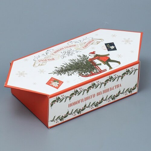 Сборная коробка‒конфета «Ретро», 9,3 × 14,6 × 5,3 см .5 шт.