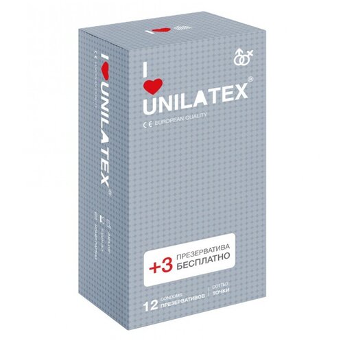 Презервативы UNILATEX точечные (12 шт)