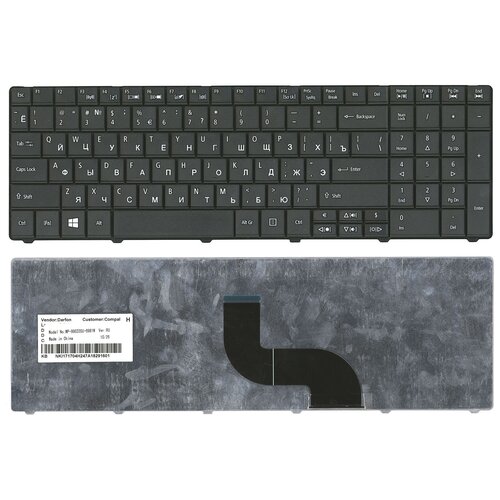 Клавиатура для ноутбука Acer NSK-AU001 черная, версия 2