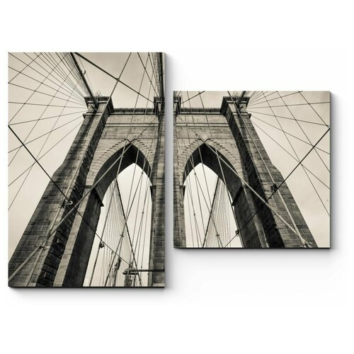Модульная картина Бруклинский мост, винтаж 200x150