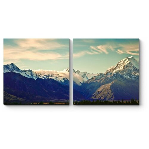 Модульная картина Горы Новой Зеландии 160x80