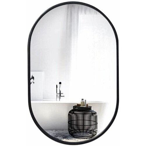 Настенное дизайнерское зеркало в раме для ванной комнаты и прихожей, размер 80х50