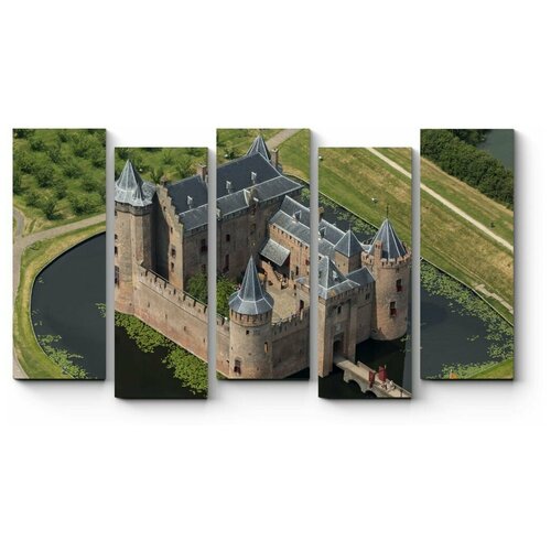 Модульная картина Средневековый замок Мейдерслот в Нидерландах90x52
