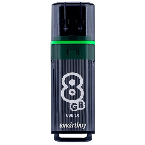 Флешка SmartBuy Glossy USB 3.0 8 ГБ, 1 шт., темно-серый