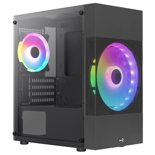 Компьютерный корпус AeroCool Atomic Lite v2, Atomic Lite-G-BK-v2 черный