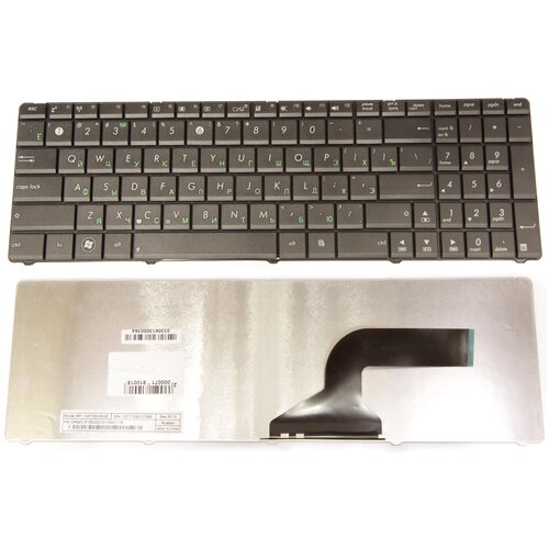 Клавиатура для ноутбука Asus K52JC, черная, без рамки