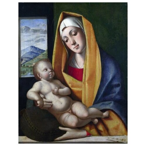Репродукция на холсте Мадонна и младенец (The Virgin and Child) Виварини Альвизе 40см. x 52см.