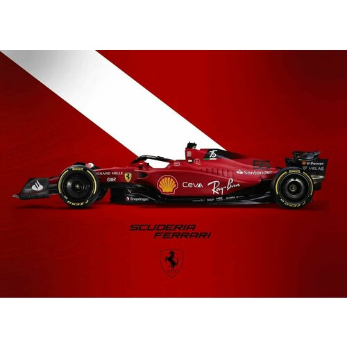 Плакат, постер на холсте Ferrari F1-75. Размер 42 на 60 см
