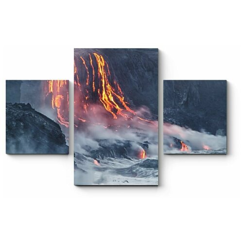 Модульная картина Гавайский вулкан 140x91