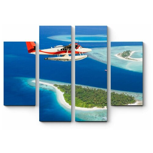 Модульная картина Летающий над Мальдивами90x68