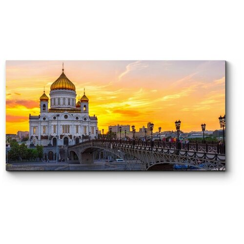 Модульная картина Великолепие храмов Москвы50x25