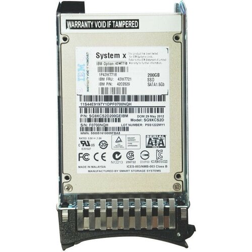 Твердотельный накопитель IBM 200 ГБ SATA 43W7720