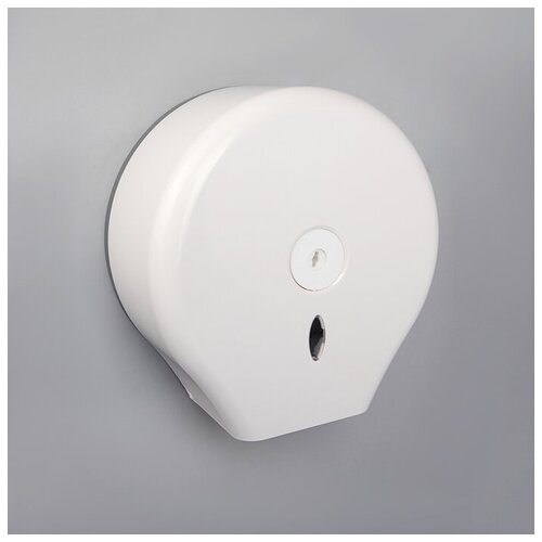 Диспенсер SKYPHOS, для туалетной бумаги, 28×27,5×12 см, втулка 6,5 см, пластик, цвет белый
