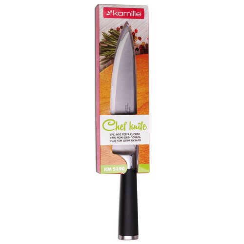 Нож «Шеф-повар» из нержавеющей стали Kamille КМ-5190 (лезвие 20 см, рукоятка 14,5 см)