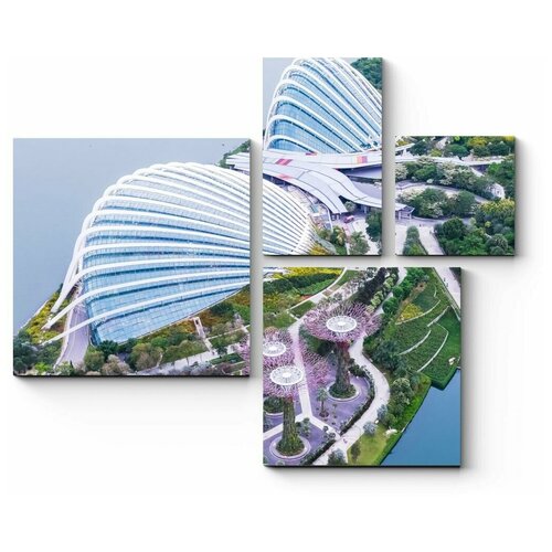Модульная картина Невероятно красивый Сингапур 162x135