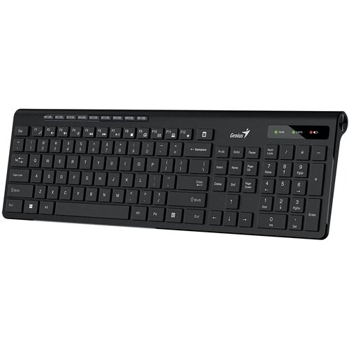 Клавиатура Genius SlimStar 7230, мембранная, беспроводная, Bluetooth/Радиоканал, черный (31310021402)