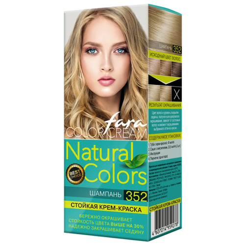 Fara Natural Colors стойкая крем-краска для волос, 352 шампань, 160 мл