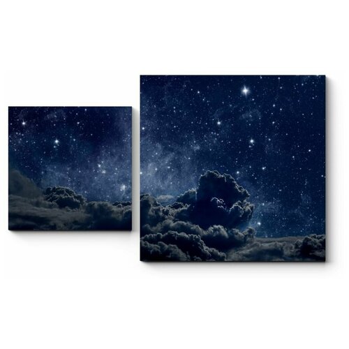 Модульная картина Звездное небо, завораживающая ночь80x48