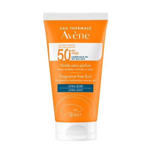 Солнцезащитный флюид для лица Avene AVЕNE SPF 50+, без отдушек, 50 мл