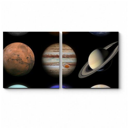 Модульная картина Планеты солнечной системы 90x45