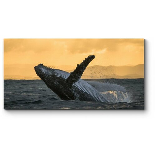 Модульная картина Величественный кит 200x100