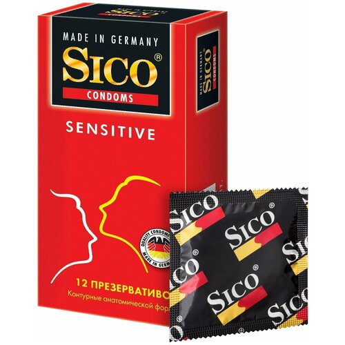 Sico / Презервативы Sico Sensitive Контурные 12шт 2 уп