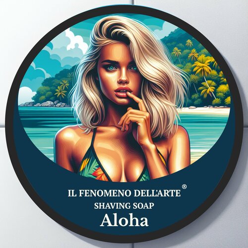 Мыло для бритья IL FENOMENO DELL'ARTE (200гр.) Aloha c виноградным маслом для питания, смягчения, увлажнения кожи лица. Феномено.