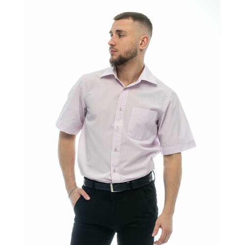 Рубашка Imperator, размер 58RU/XXL/178-186/45 ворот, розовый