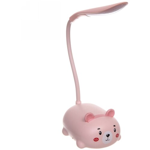 Светильник настольный "Marmalade-Мишка" LED 28,5*9,2*6,8см цвет розовый USB