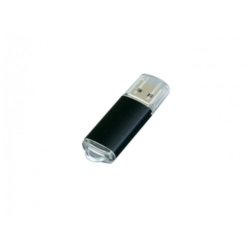 Металлическая флешка с прозрачным колпачком (32 Гб / GB USB 2.0 Черный/Black 018 Модель 120)