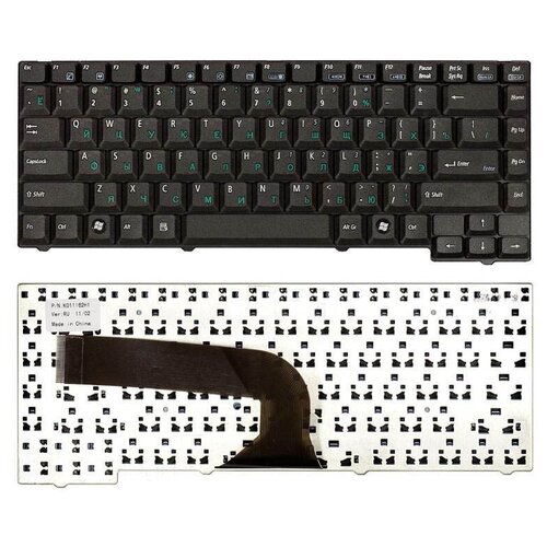 Клавиатура для ноутбука Asus 04GNF01KRU01, русская, черная