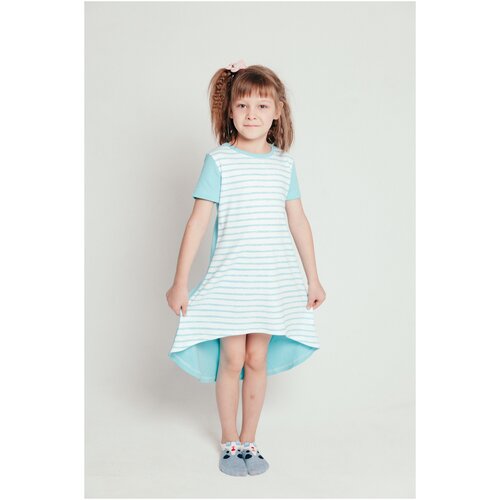 Платье DaEl kids, размер 86, голубой, белый