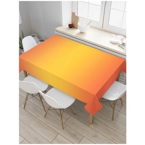 Скатерть прямоугольная JoyArty на кухонный стол "Оранжевое переливание" из оксфорда, 120x145 см
