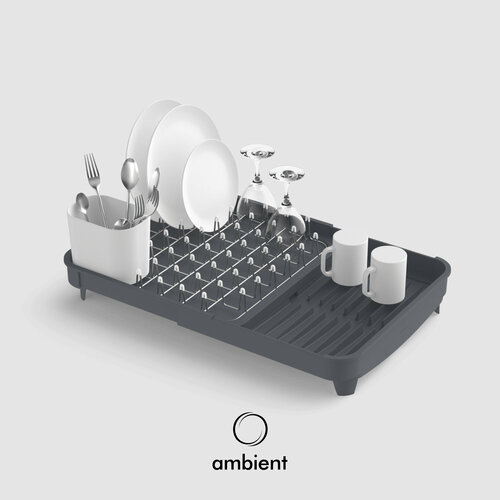 Сушилка для посуды ambient Omni 365х365х170 мм графитовая