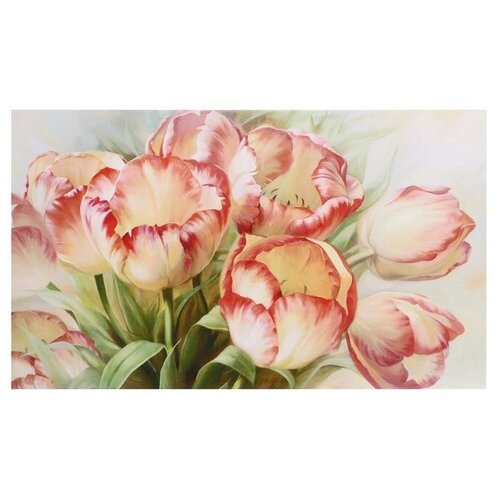 Картина на холсте "Букет тюльпанов" 60х100 см